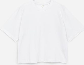 Arket ALBA Kastiges T-Shirt -Wei&szlig;