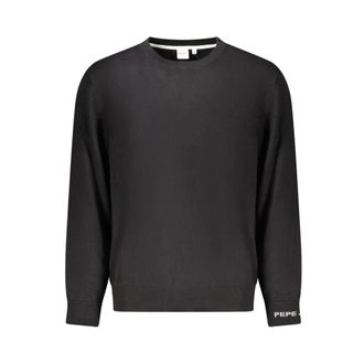 Pepe Jeans London Schwarzer Baumwollpullover mit Stickerei - - Sweatshirts & Hoodies - Herren - Schwarzk - S