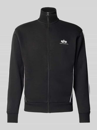 Alpha Industries Sweatjacke mit Logo und Stehkragen
