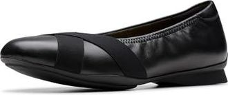 Clarks Jazmynn Gem pour femme, cuir noir, 12 Wide