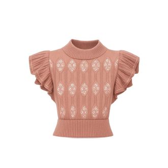 Silvian Heach Damen, Strickwaren, Orange, XSGr&ouml;&szlig;e