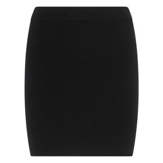Alexander Wang Woll-Minirock mit Logo-Patch - - Skirts - Damen - Schwarzk - M