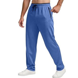 Generic Pantalon de jogging pour homme - En maille l&eacute;g&egrave;re - Avec poches zipp&eacute;es - Respirant - Pour lentra&icirc;nement et la course &agrave; pied, BU1, XXL