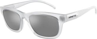 Arnette Homme, Accessoires, Blanc, Taille: ONE Size Frosted Crystal Silver Mirror Lunettes de soleil