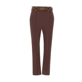 Elisabetta Franchi Femme, Pantalons, Brun, Taille: 44 FR Slim-fit Pantalons