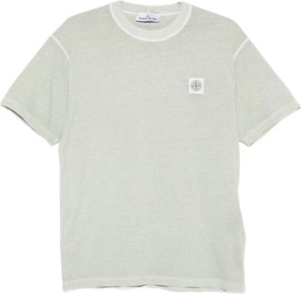 Stone Island Homme, Tops, Vert, Taille: M T-Shirt avec Logo