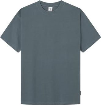 Springfield Camiseta de Manga Corta Daily Structure T-Shirt Manches Courtes, Azul Cemento, XL Homme