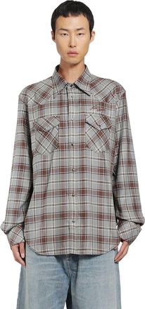 Acne Studios Flannel Check Button-Up Shirt