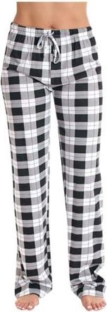 Generic Hanraz Pantalon de pyjama &agrave; carreaux pour femme - Doux - Tenue dint&eacute;rieur d&eacute;contract&eacute;e - Hiver - Unisexe - Pantalon de No&euml;l l&eacute;ger et confortable - Pan