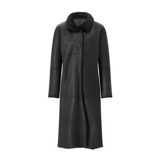 Werner Christ M&auml;ntel mit G&uuml;rtel - - Coats - Damen - Schwarzk - M