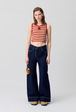 Claudie Pierlot Top ray&eacute; crochet