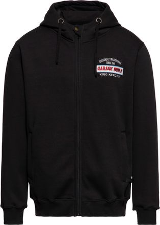 King Kerosin Herren Kapuzen-Sweatjacke Garage Built schwarz