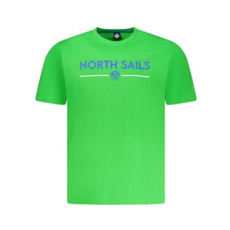 North Sails North Sails Gr&uuml;nes Baumwoll-T-Shirt f&uuml;r Herren - - Tops - Herren - Gr&uuml;n - 2XL