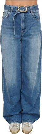 Twinset Femme, Jeans, Bleu, Taille: W30 Wide Leg Twin-Set