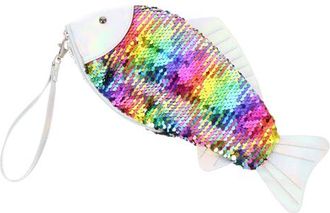 Valiclud Pochette à Paillettes à La Mode De Poisson, Paquet à Fermeture Éclair Pratique, Couleur Multicolore, Petit Format, Pour Femmes, Usage Quotidien, Desig