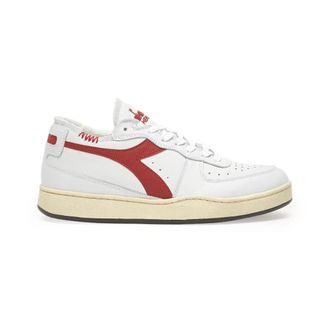 Diadora Sportliche Leder-Sneakers Bordeaux - - Shoes - Herren - Wei&szlig; - 42 1/2 EU