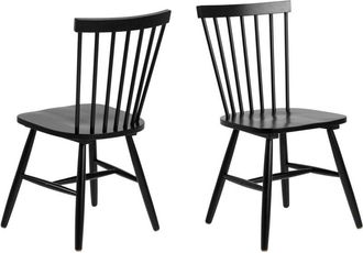 ebuy24 Riano Chaise de salle &agrave; manger, noir