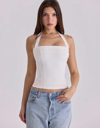 House of CB Cosette - Top dos nu en coton - Blanc