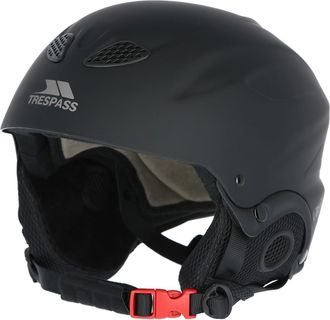 Trespass Skihelm mit Herausnehmbaren Ohrlaschen, Skibrillenhalter und Verstellbarem Ventilationssystem Skyhigh, Black, M, UAACHEE20001_BLKM