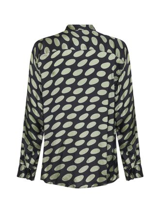 Dries Van Noten Mens Shirt Soft Ellipses Multicolour Cupro