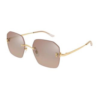 Cartier Geometrische Sonnenbrille - - Accessories - Damen - Gelb - 55 MM