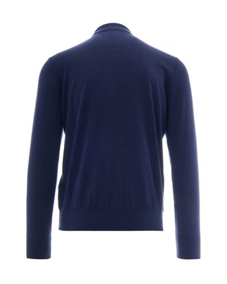 Eleventy Cotton-Cashmere Blend Polo Shirt - Navy