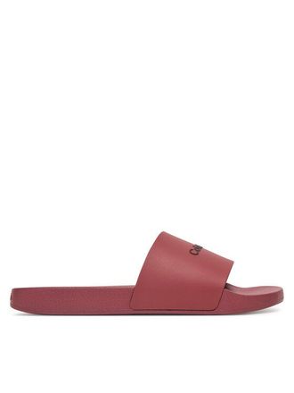 Calvin Klein Pantoletten Pool Slide Rubber HM0HM00455 Dunkelrot
