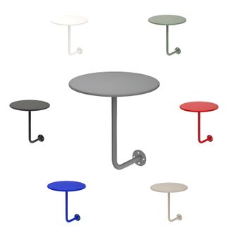 Generic Runder Bartisch Wandmontage, Schwebender Schreibtisch Bartisch L-F&ouml;rmiger Wandmontierter Cocktailtisch Beistelltisch Kaffeetisch f&uuml;r Caf&eacute; Bistrotisch 