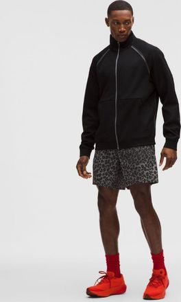 lululemon Short Pace Breaker doubl&eacute; pour Hommes - 18 cm - Noir/&Eacute; - Taille 2XL