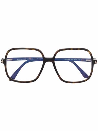 Tom Ford Eyewear lunettes de vue à monture carrée - Marron
