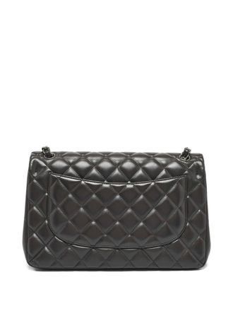 Chanel sac port&eacute; &eacute;paule Jumbo Double Flap (2012) - Gris