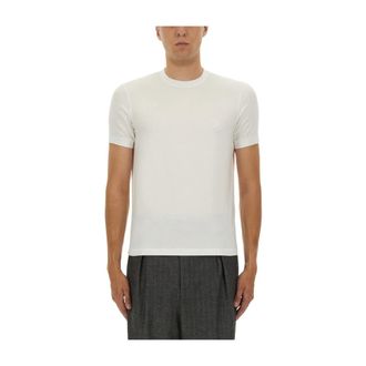 Giorgio Armani Slim-Fit Stretch Viscose Crewneck T-Shirt - - Tops - Herren - Wei&szlig; - 2XL