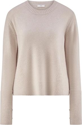 Riani Woll- und Kaschmirpullover mit Kn&ouml;pfen an den &Auml;rmelb&uuml;ndchen - - Knitwear - Damen - Beige - M
