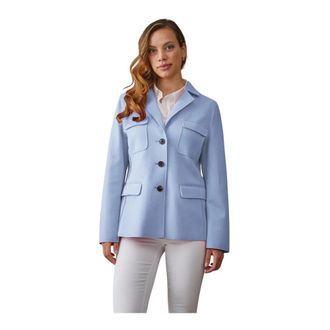 Junge Elegante Feminine Blazerjacke Himmelblau - - Jackets - Damen - Blau - 2XL