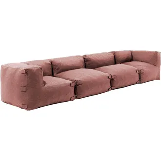 Oviala Canap&eacute; de jardin modulable 4 places terracotta - Mixi