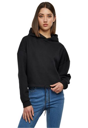 Urban Classics Ladies Cropped Oversized Hoodie Frauen Kapuzenpullover schwarz L