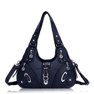 Angel Kiss Hobo-Geldbeutel und Handtaschen f&uuml;r Damen, Satchel-Handtasche, gro&szlig;e Damenhandtasche f&uuml;r den t&auml;glichen Gebrauch, Schultertasche, Blau, Large
