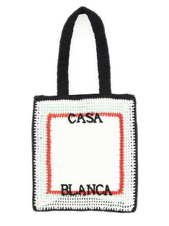 Casablanca Unisex Crochet Bag White Main: Cotton Lining: Lyocell Handbags Hand