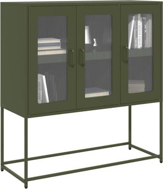 vidaXL Buffet vert olive 100,5x39x107 cm acier lamin&eacute; &agrave; froid Vidaxl