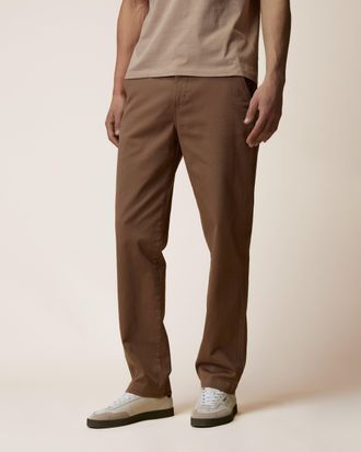 Faguo Pantalon droit taupe coton bio