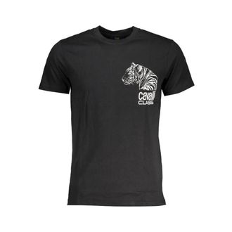 Cavalli Logo-Print Baumwoll-T-Shirt - - Tops - Herren - Schwarzk - 2XL