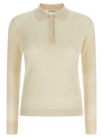 Max Mara Stretch Cashmere and Silk Polo Shirt - White