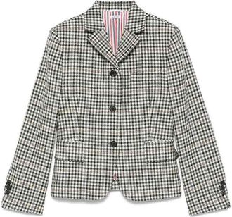 Thom Browne Manteau Au Genou - Blanc