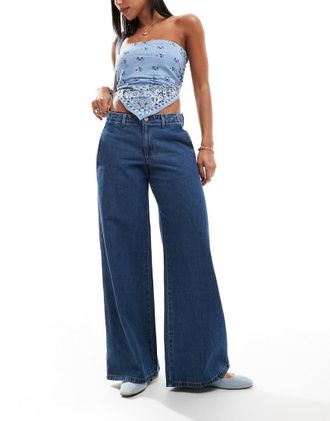 Levi's XL - Jean large à taille mi-haute - Bleu foncé-Bleu marine