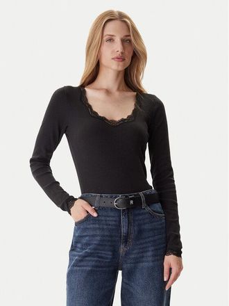 Tommy Hilfiger Bluse UW0UW06071 Schwarz Slim Fit