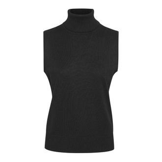 Saint Tropez Gilet Roll-N Noir Qualit&eacute; Douce - Femme - Pulls - Noir - Taille: 40 FR