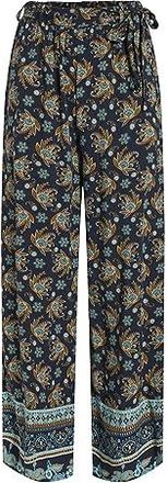 Vila Vila Viayais Hw Wide Pants/Ft/Ka Pantalon, Navy Blazer/AOP : Graphique, W42 Femme