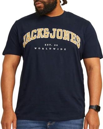 Jack & Jones Jjecaleb Varsity Tee SS O-Neck NOO Pls T-Shirt pour Homme, Blazer Bleu Marine., 1 XL