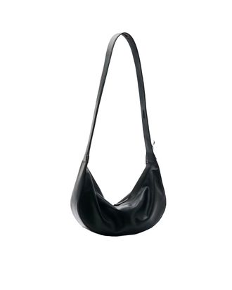 Patrizia Pepe Womens Shoulder Bag New Moon Black Calfskin