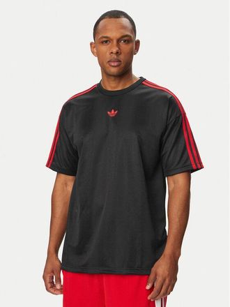 adidas T-Shirt adicolor Jacquard KD5831 Schwarz Loose Fit